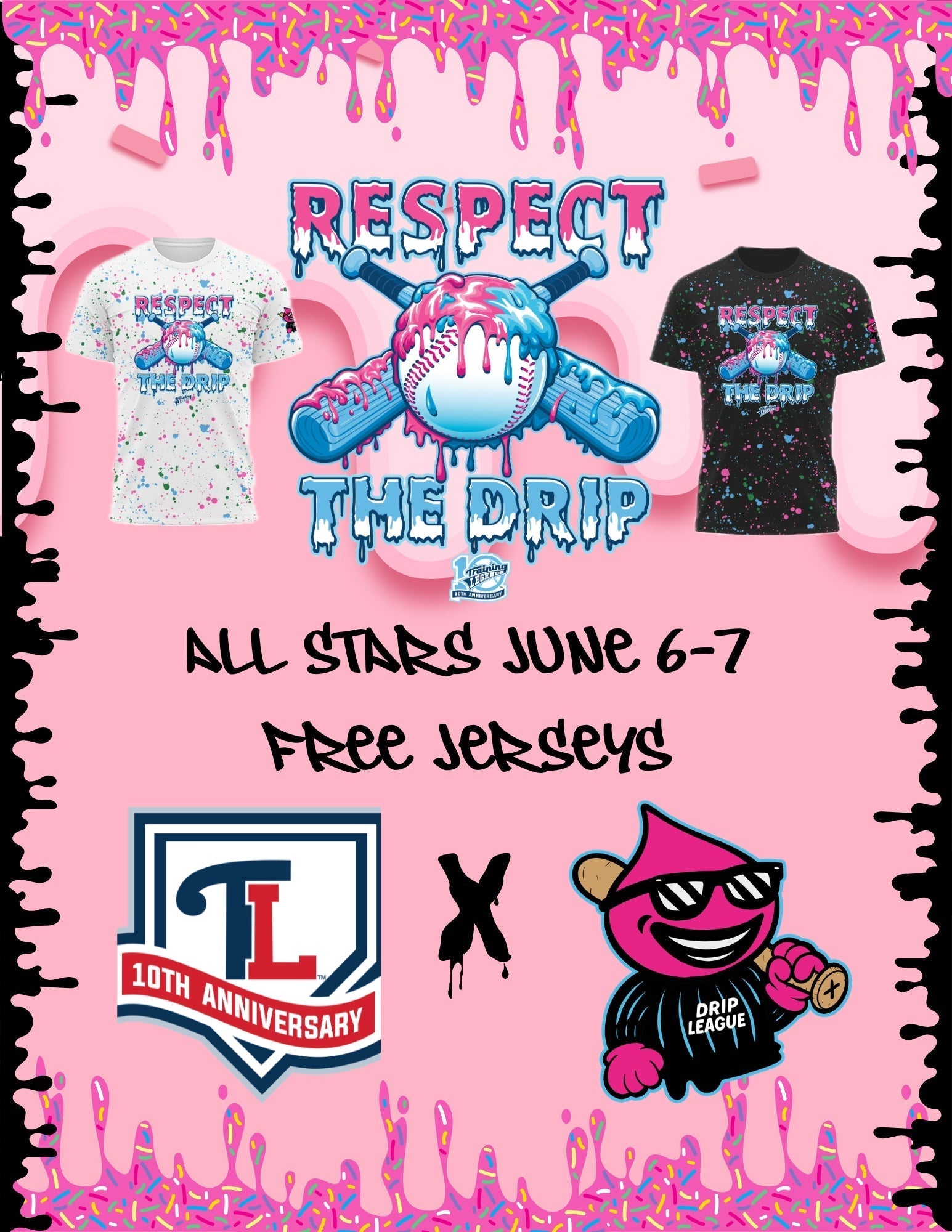 Training Legends X Drip League- Respect The Drip Tournament Jersey Rev ...