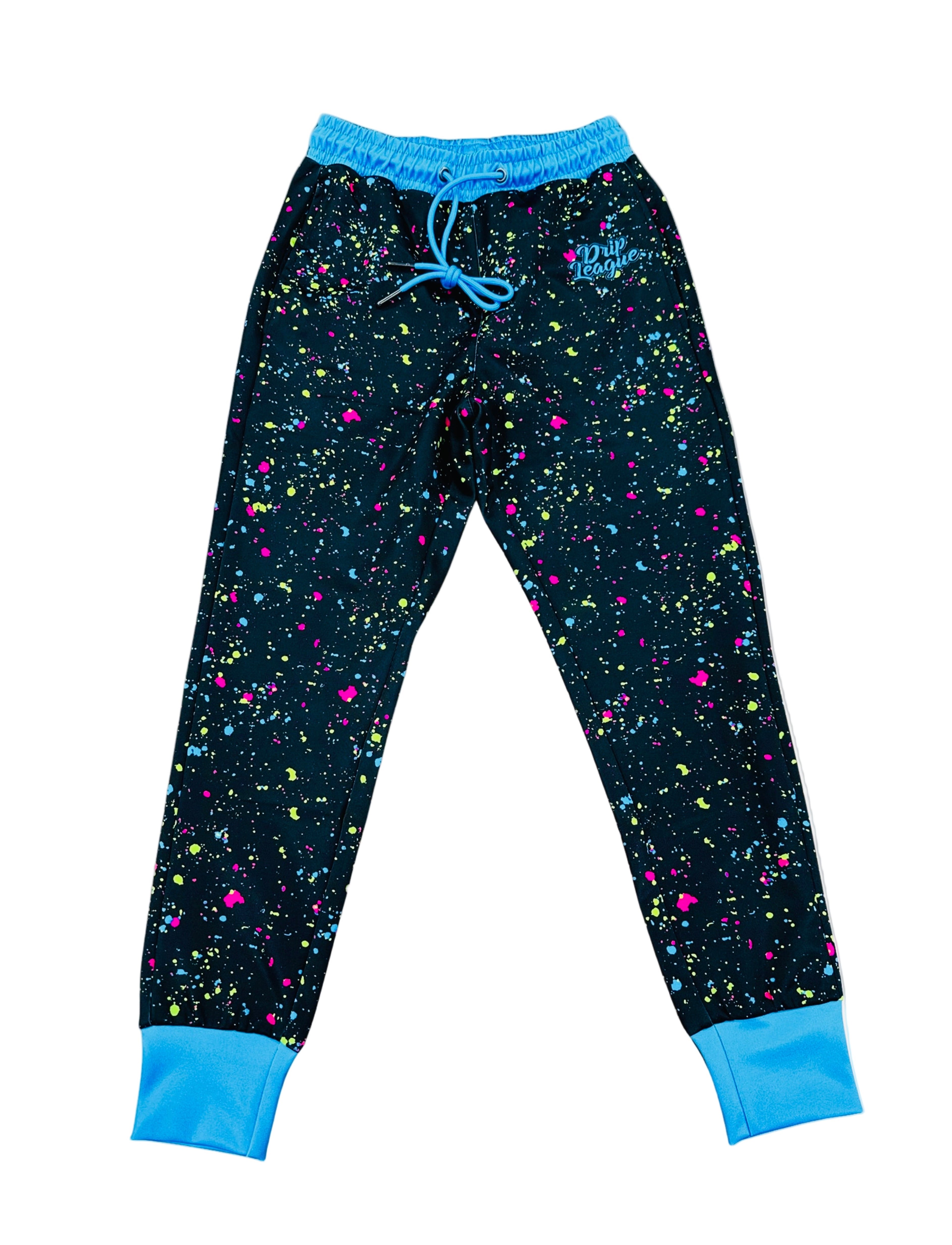 Neon Chaos™ – Electric Blue Performance Joggers – DRIPLEAGUE.STORE
